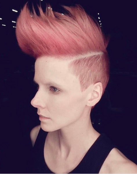 feminine pixie mohawk